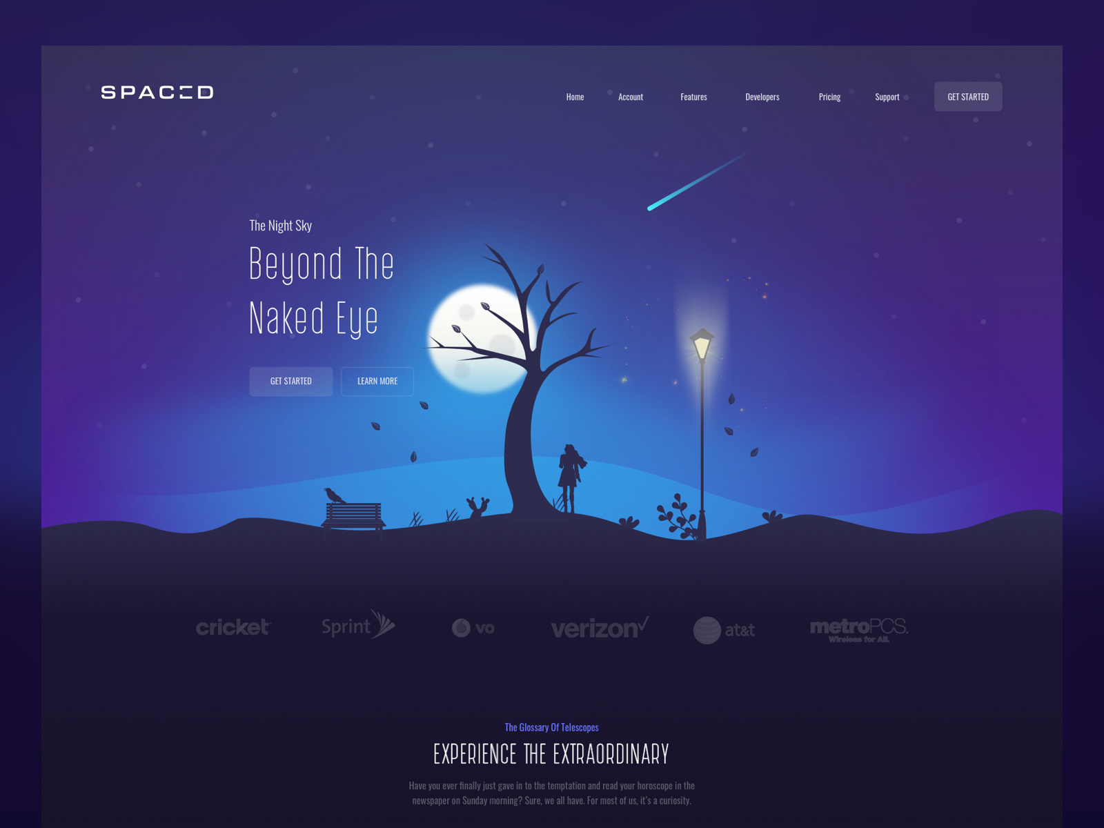 Space - Exploration Landing Page & Illustration by Ali Sayed on Dribbble