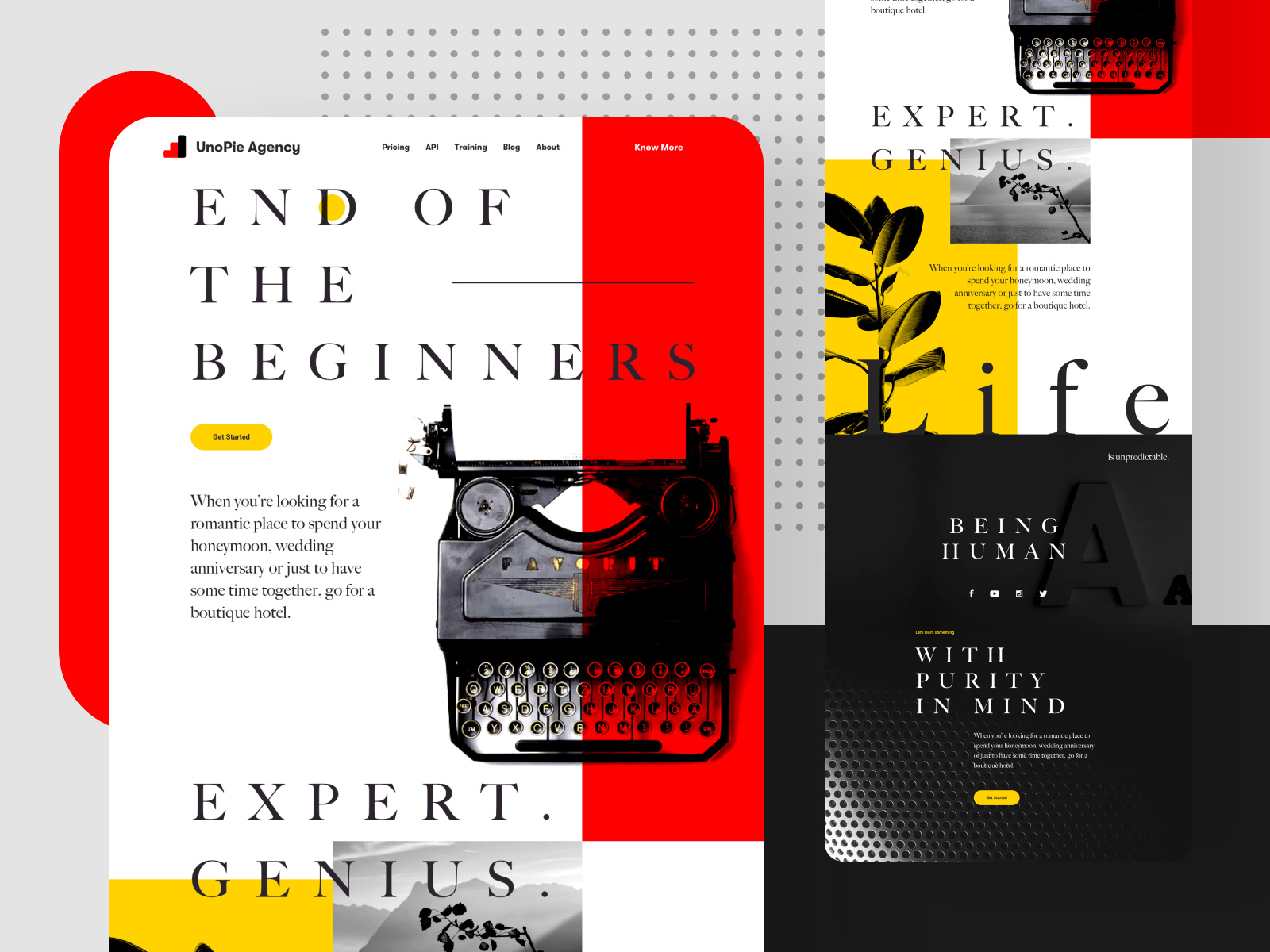 Creative Design - landing page by Ali Sayed for UnoPie Design on Dribbble