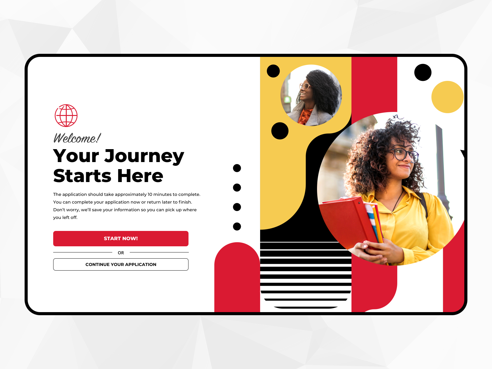 Online Application Landing by Wilson Sánchez on Dribbble