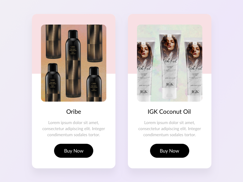 Beauty UI Mockup by Jessica Erazo on Dribbble