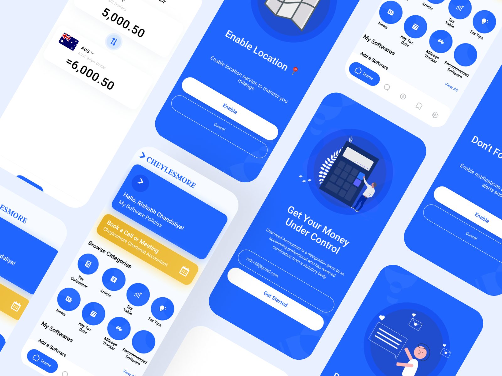 Tax & Account App UI by Atul pal on Dribbble