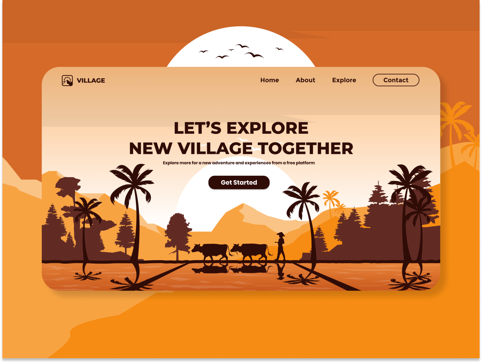 Landing Page Village Explore by Dandi Mulyana on Dribbble