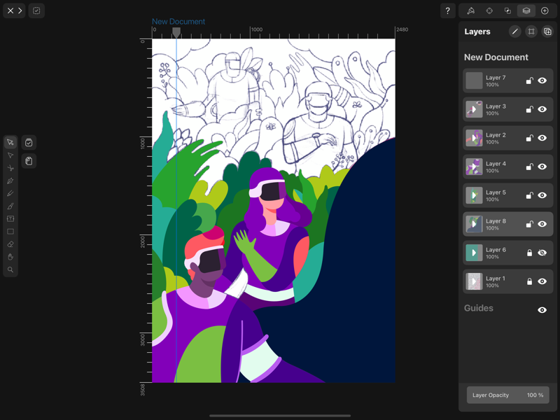 Process of using vectornator by Jaye Kang on Dribbble