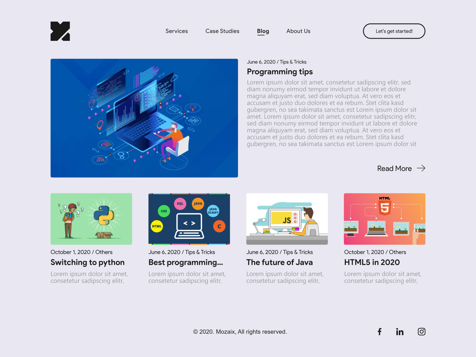 Blog by Drin Hasani on Dribbble