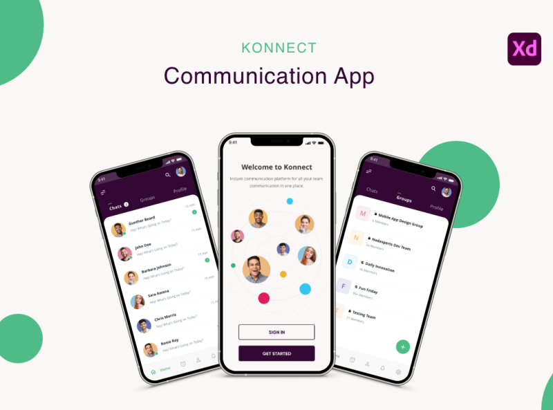 Konnect - Communication App design by Pixians Design on Dribbble