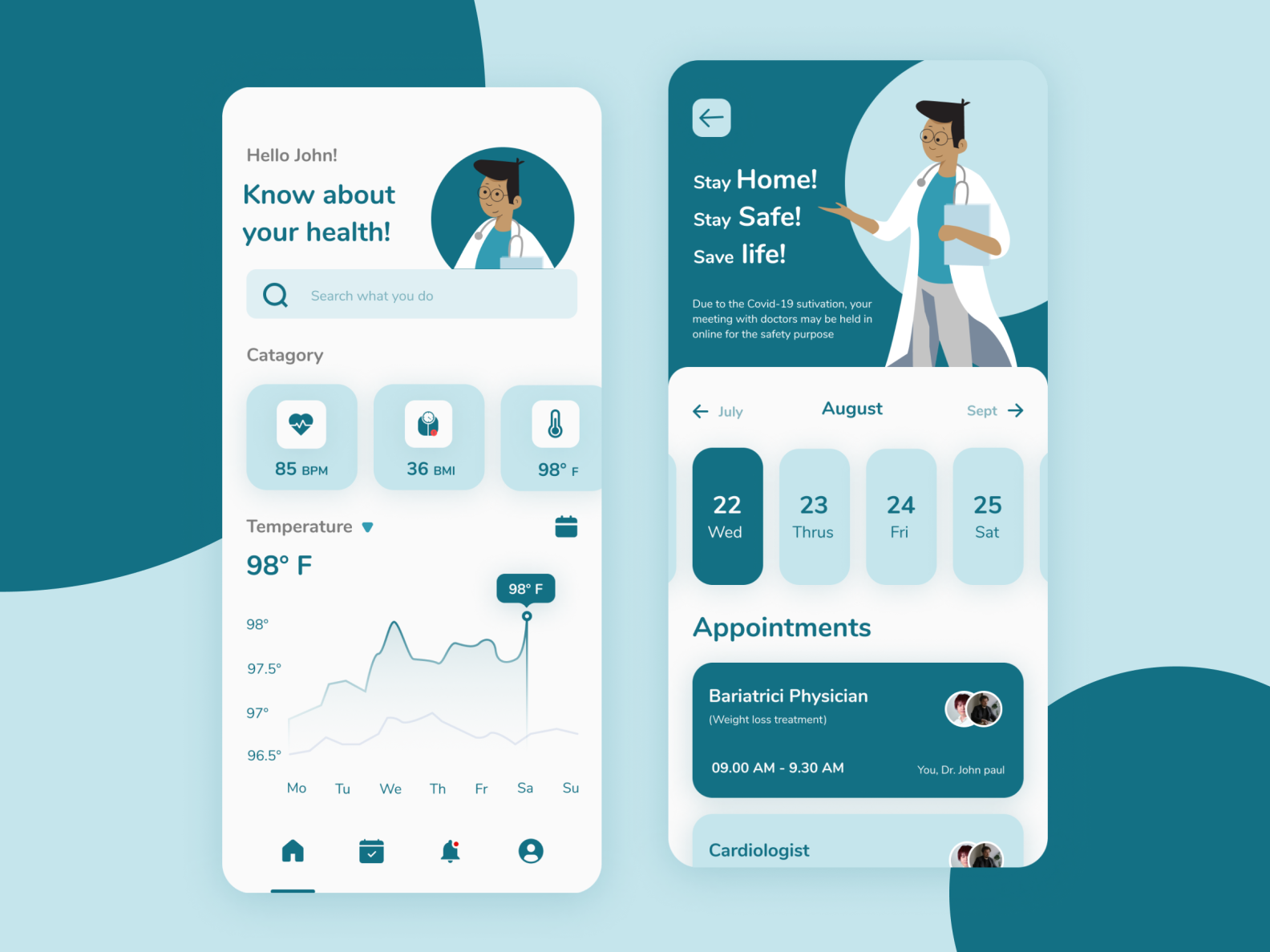 Health consulting App UI design by Henry_design on Dribbble