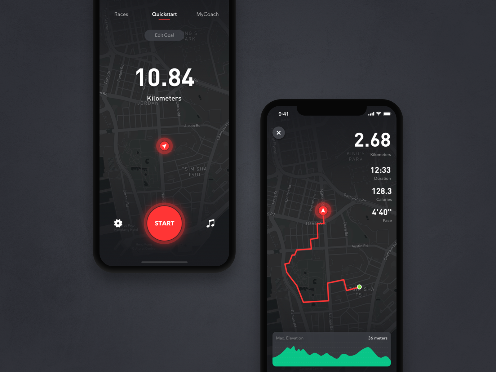 Fitness Running App by GanKin on Dribbble