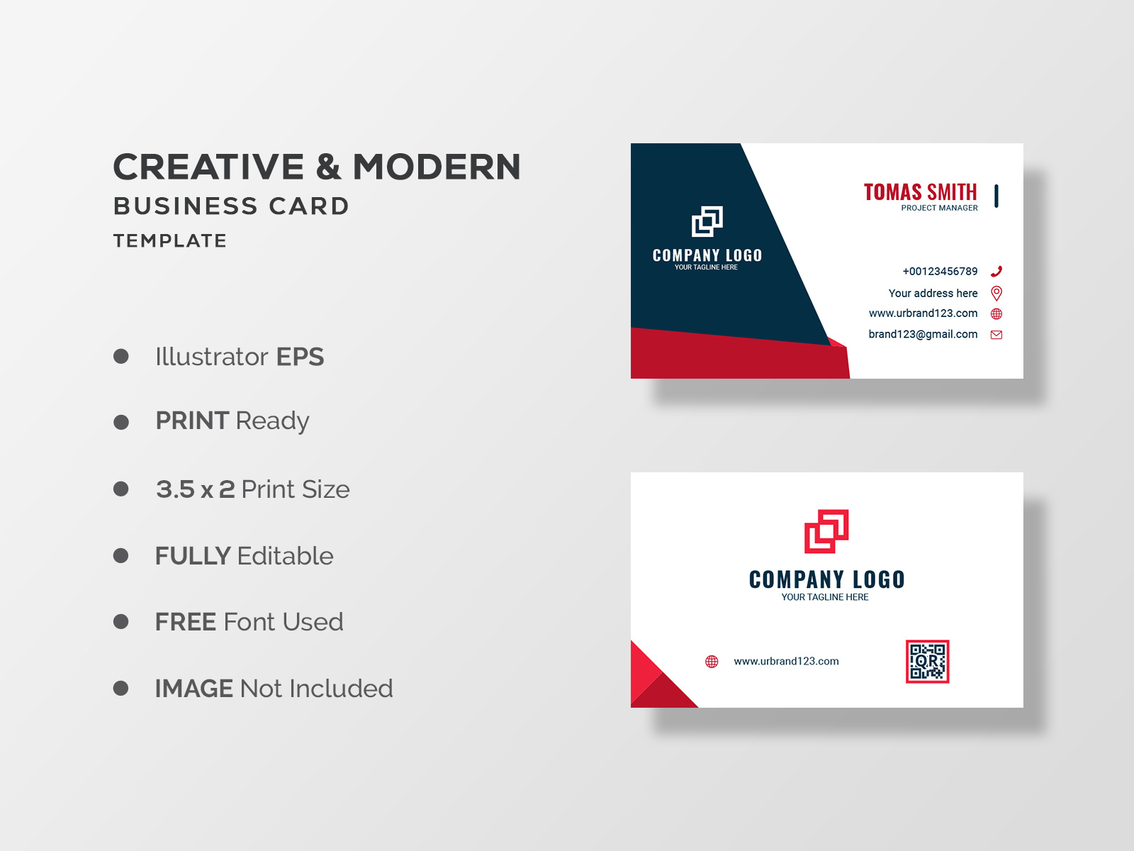Editable Business Card Vector Template Design by Tanvir Onik94 on Dribbble