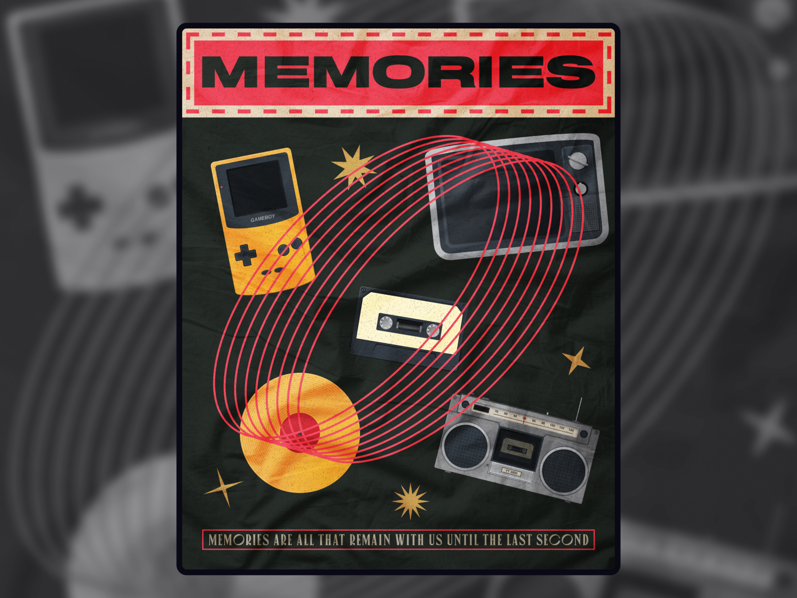 Vintage & Retro Graphic Design Poster ~ Memories by Yehor Tulinov on ...