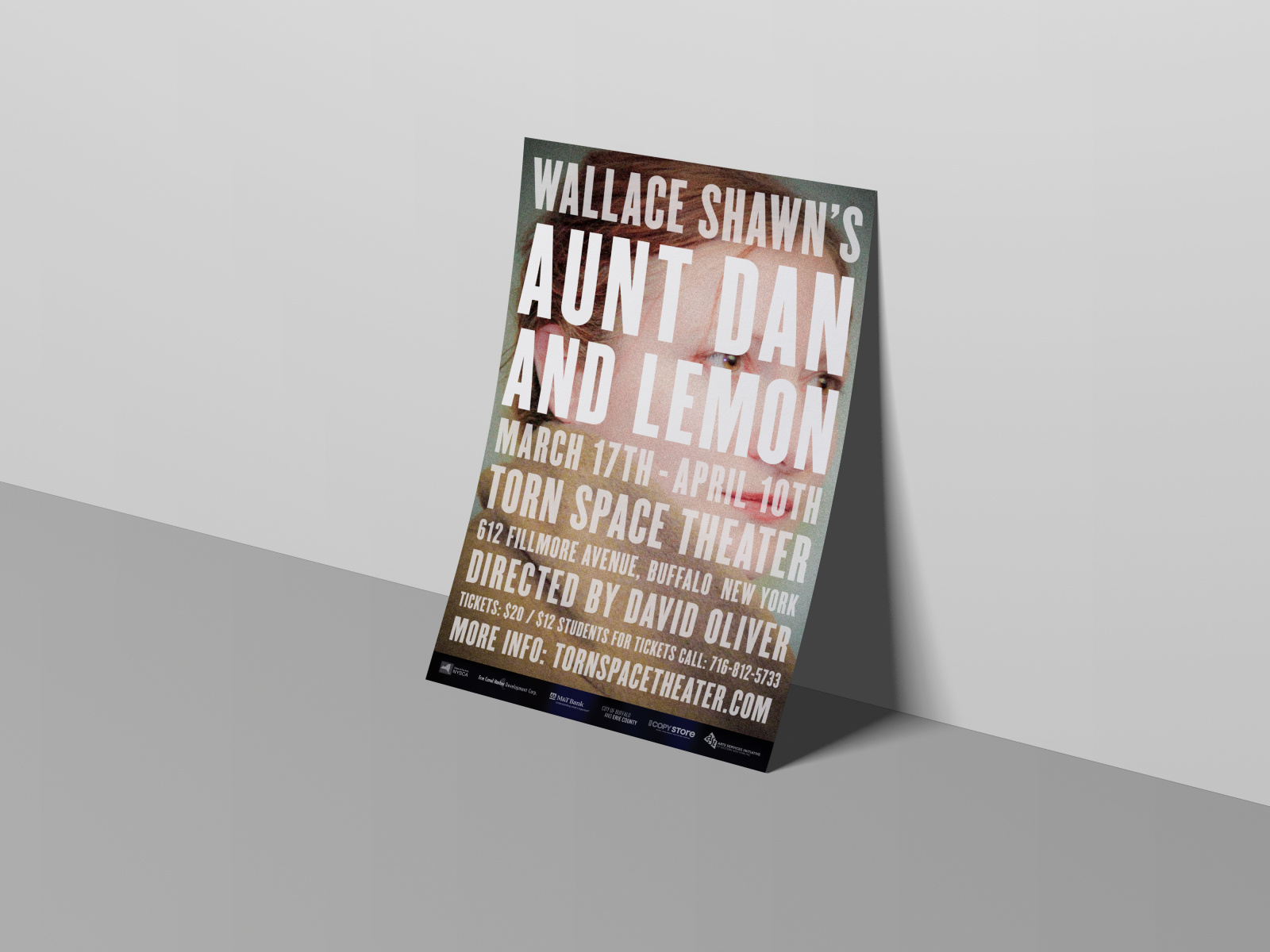 Poster for Wallace Shawn's "Aunt Dan and Lemon" by Tim Stegner on Dribbble