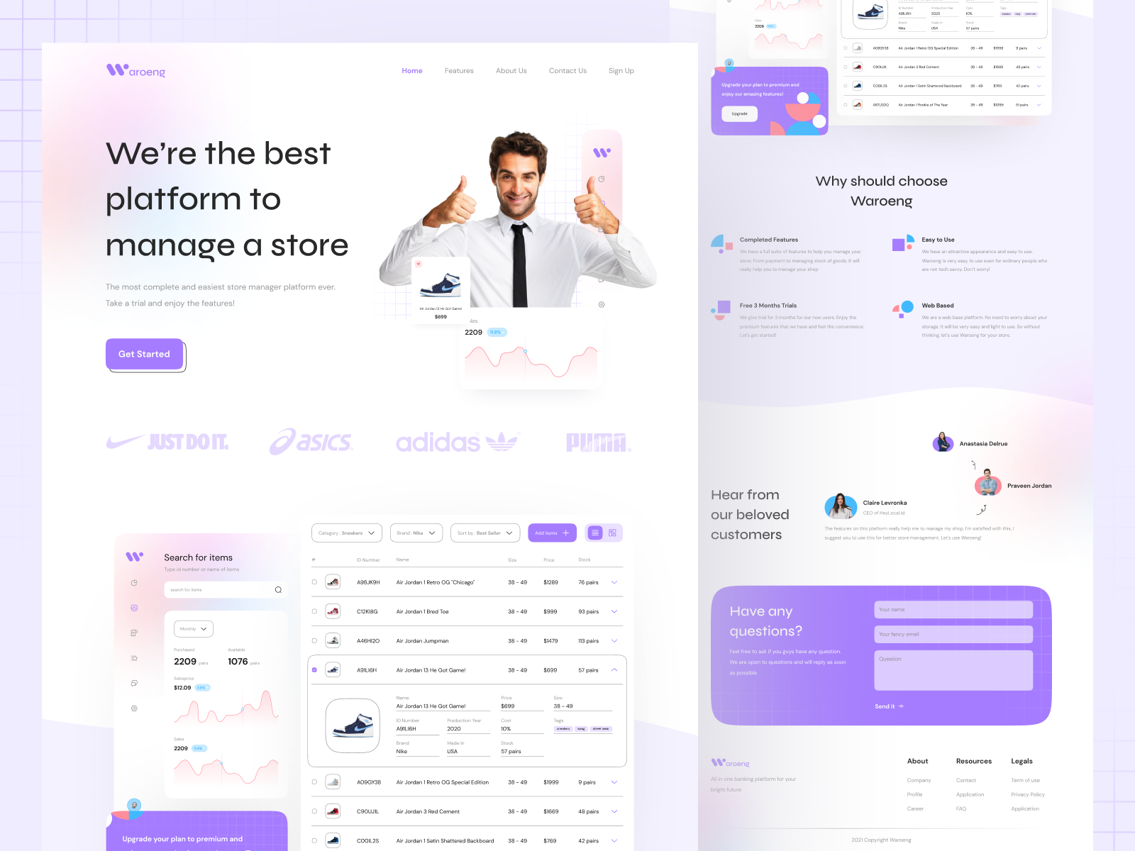 Waroeng - Store Inventory Landing Page by Alèn for Vektora on Dribbble