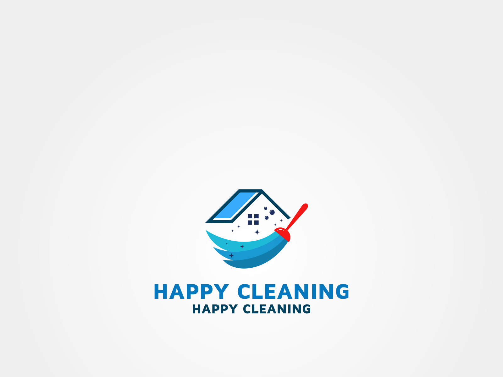 happy house cleaning vector logo design template by OSMAN GONI SUNNY on ...