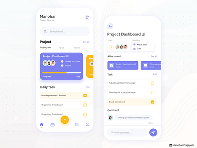 Task App UI Design by Manohar Prajapati on Dribbble