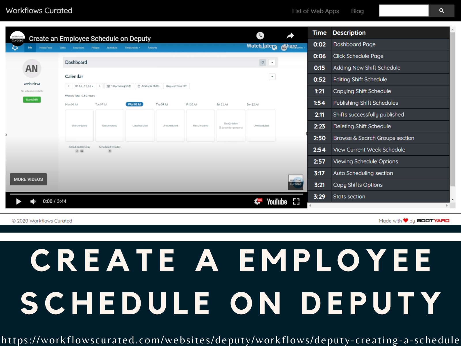Create an Employee Schedule by Workflows Curated on Dribbble