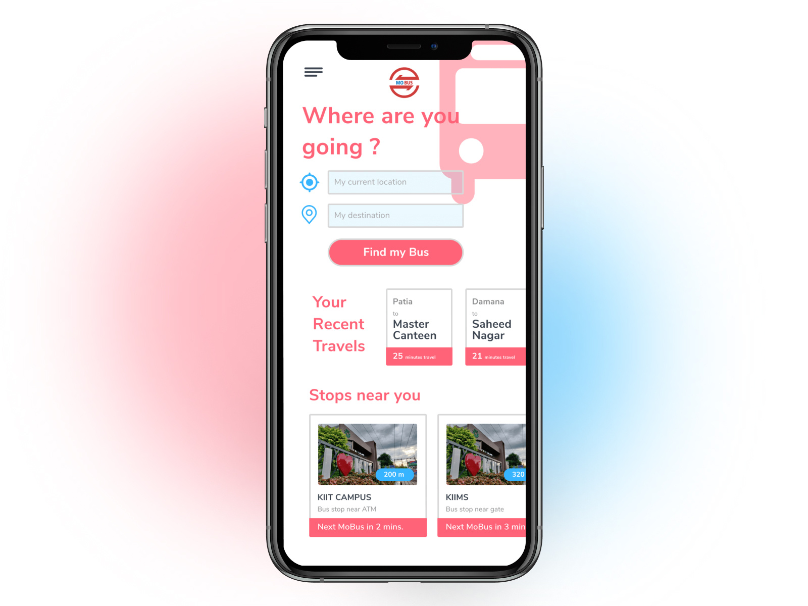 MoBus App Redesign : A local bus transport app by Sourav Dash on Dribbble