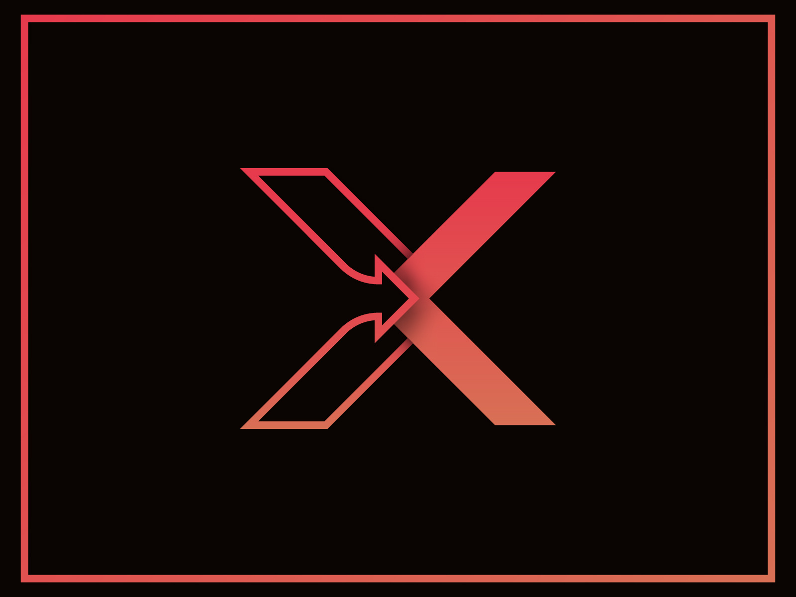X Letter + Arrow Logo by Imran_GFX on Dribbble
