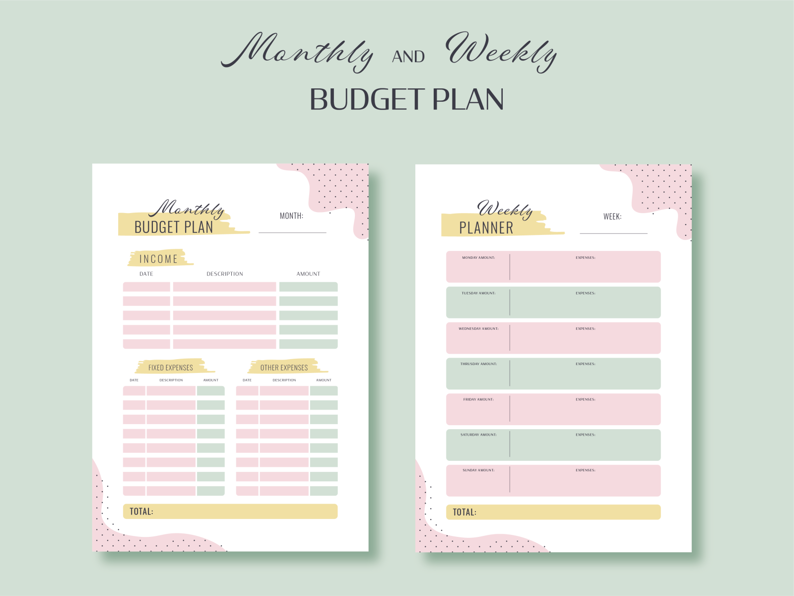 Personal budget planner design by Natalie on Dribbble