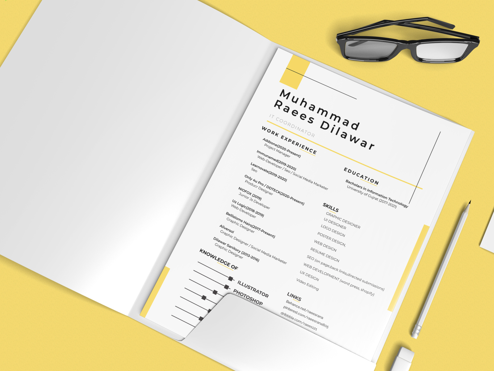 Dribbble - RESUME MM.jpg by Muhammad Raees Dilawar