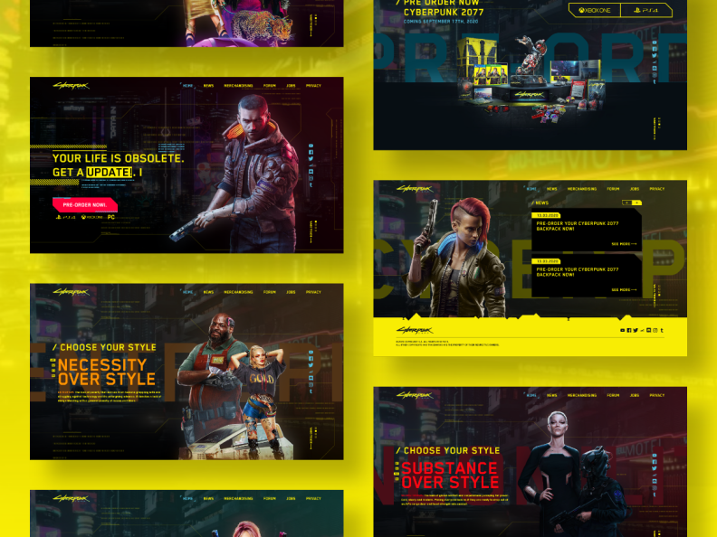 CyberPunk 2077 Web Concept by Mariano Weinzettel on Dribbble