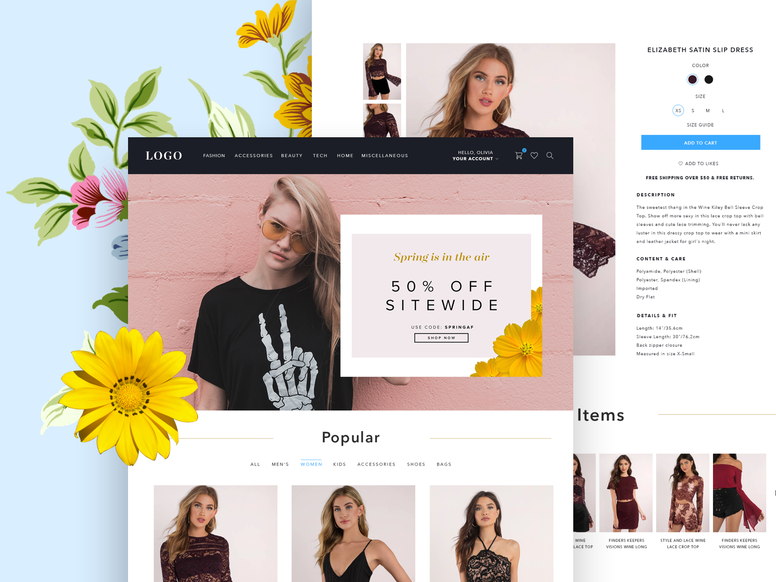 Ecommerce Landing Page by Naveed on Dribbble