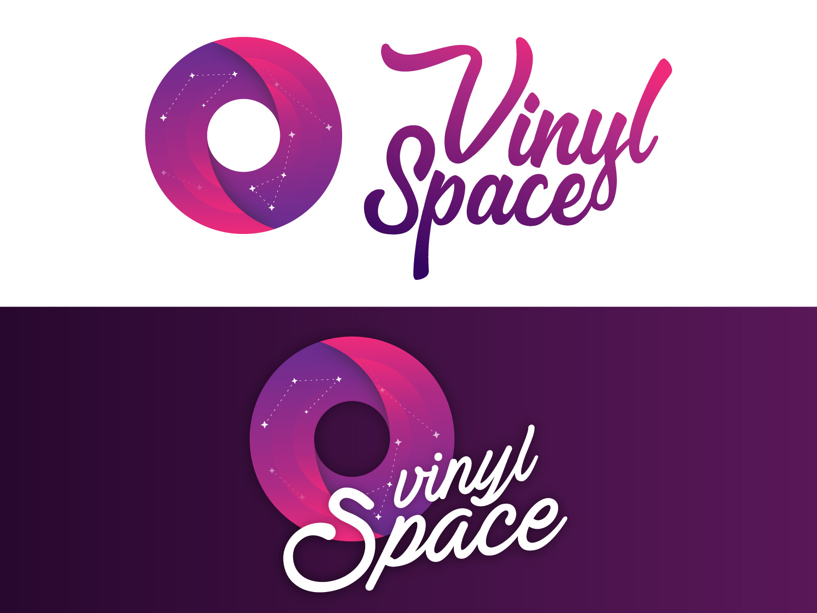 Vinyl Space Logo Design by Victor Hugo Lazarini Rodrigues on Dribbble