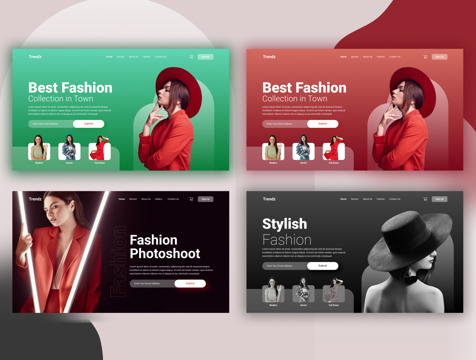 Fashion Header Design by Rahul Manohar on Dribbble