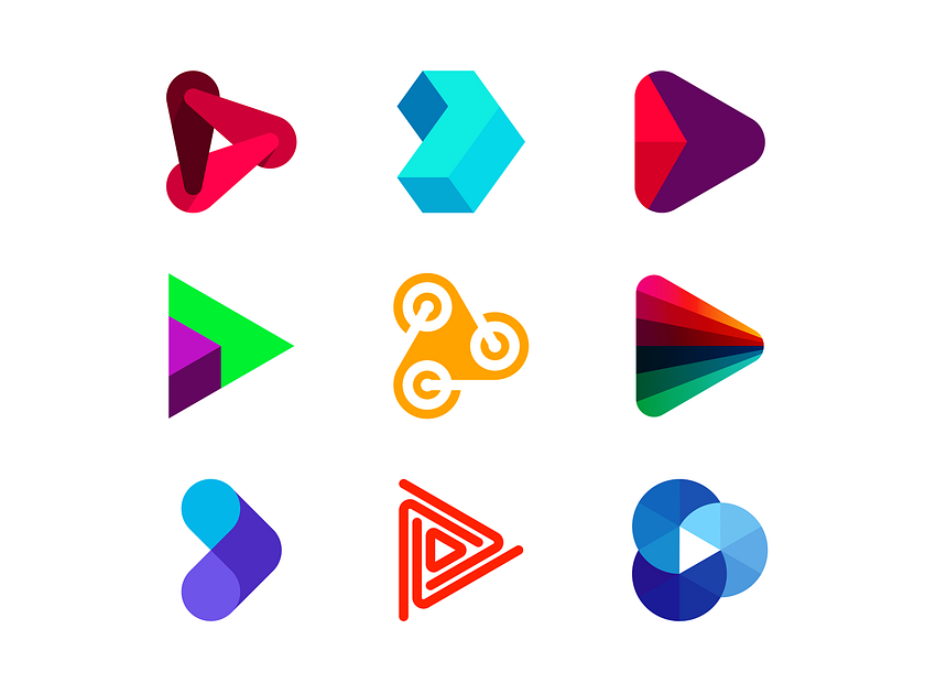 Play icons / logo design symbols collection, vol. 2 by Alex Tass, logo ...