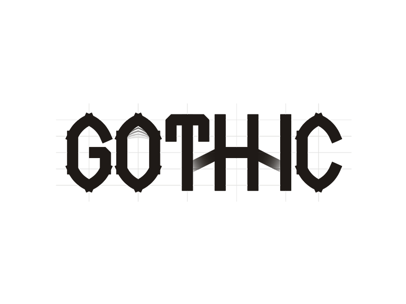Gothic (architecture) typography / logotype by Alex Tass, logo designer ...