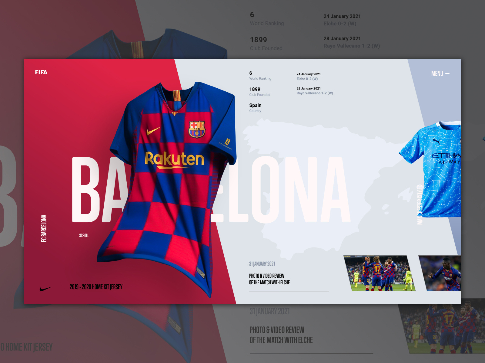 UI/UX Landing Page(Concept Design for a Football Website) by Pam ...