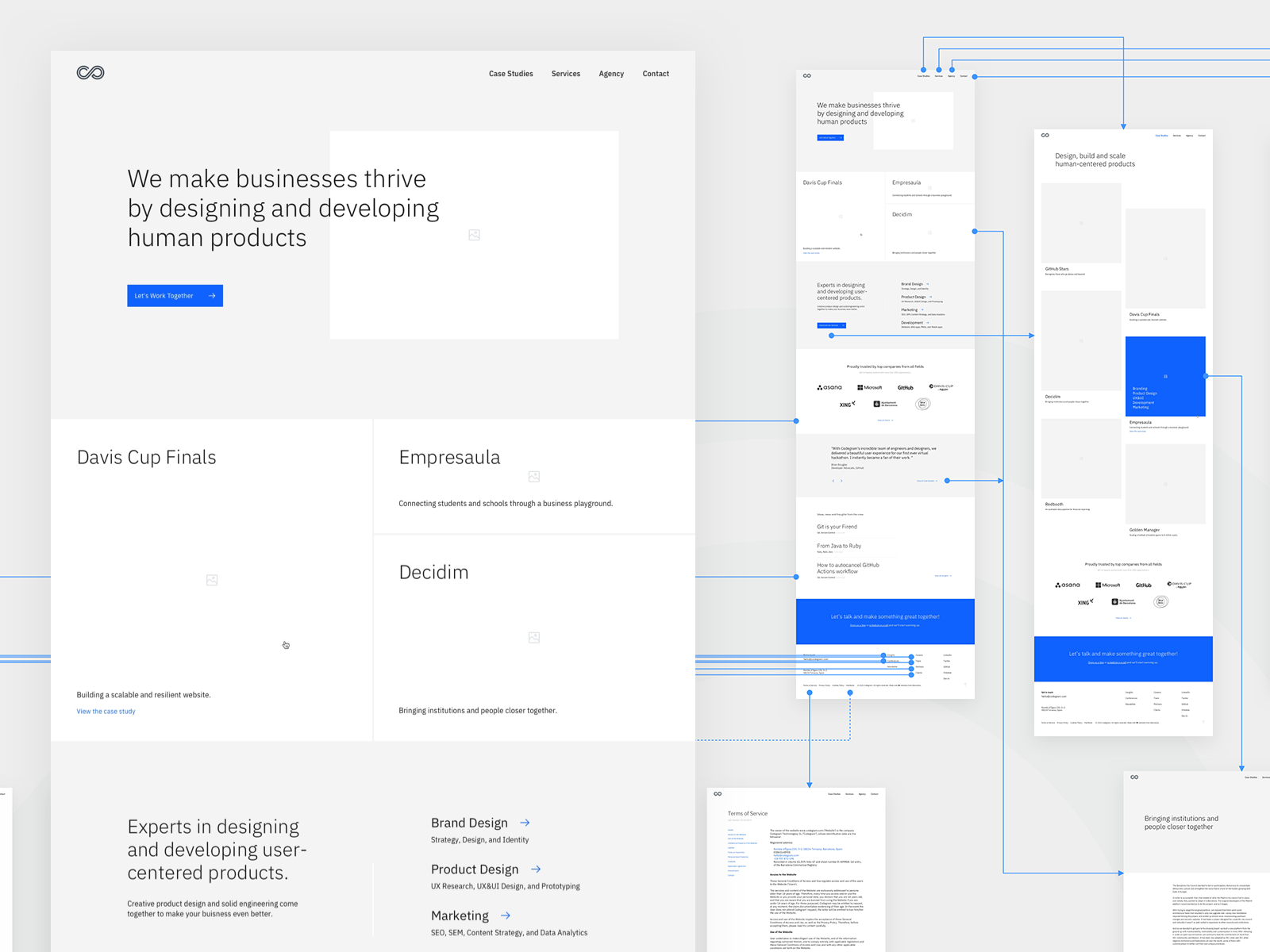 Wireframes by Hugo Bermúdez for Codegram on Dribbble