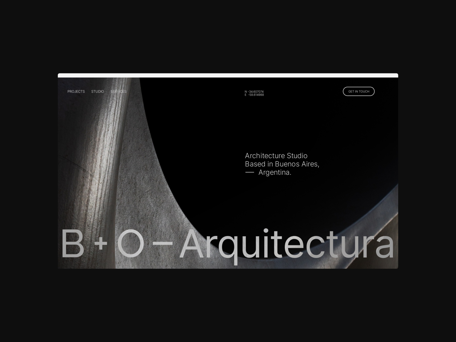 B + O Architecture | Site by The Taiga Studio on Dribbble