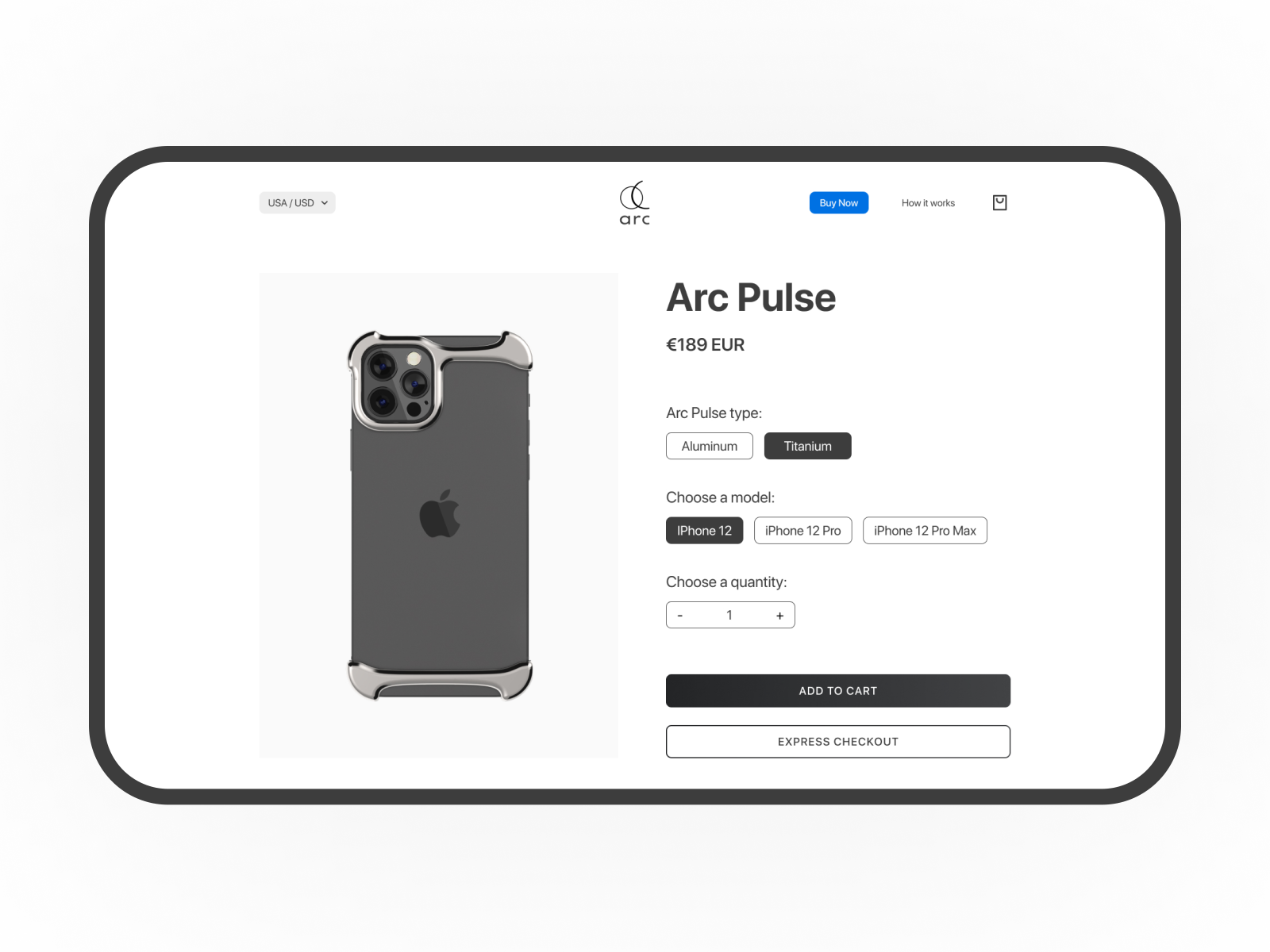 Arc Pulse. Product Page by WarmDevs on Dribbble