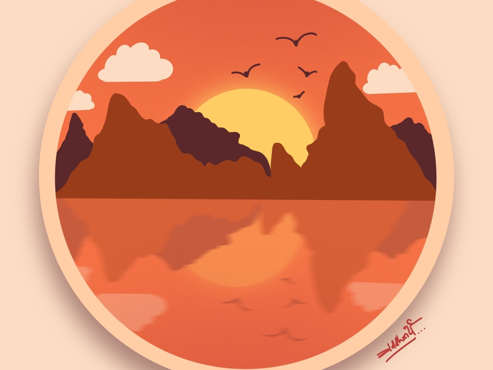 Sunset using #procreate by Siddharth on Dribbble