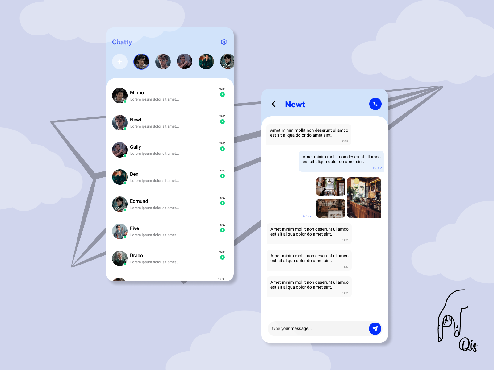 Chatty by Bilqis Muflihunnisa on Dribbble