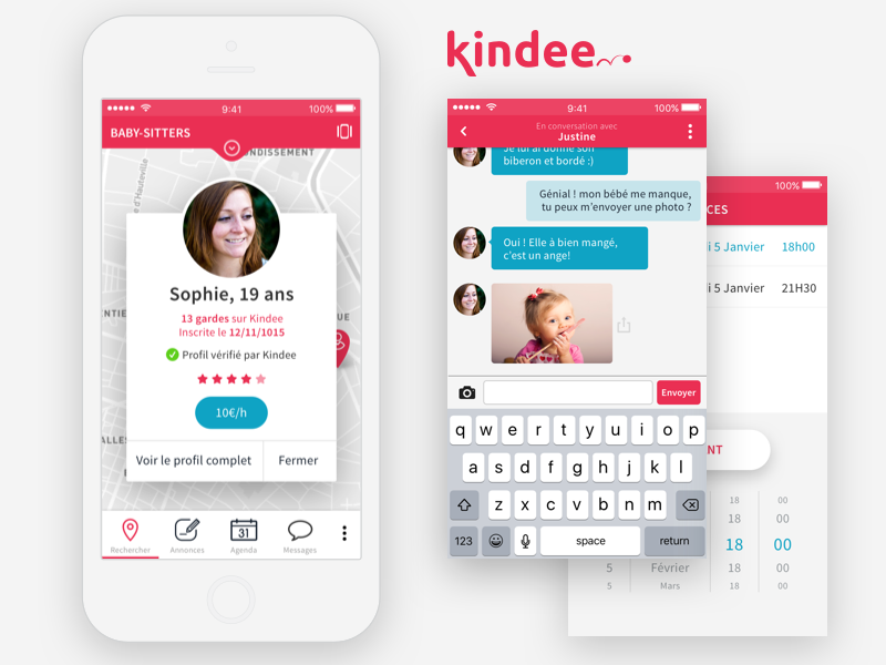Kindee App by Florian Butour on Dribbble