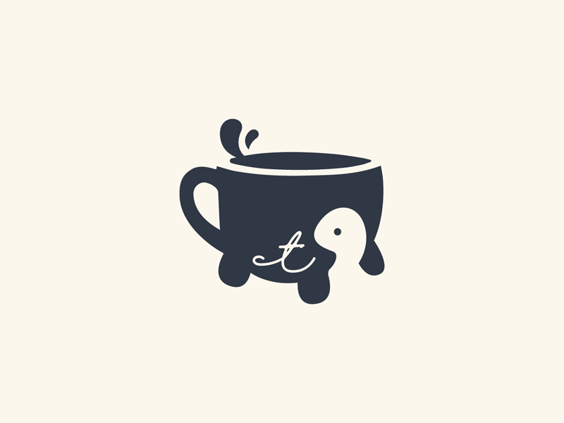 Caffeinated Turtle Watermark by Jenn Miller on Dribbble