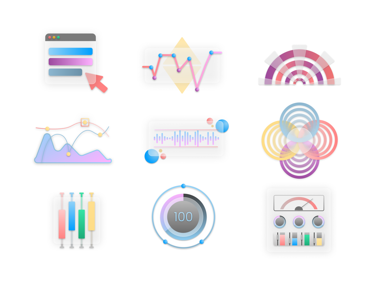 Music Mixing Icons by Kaeley Lenard on Dribbble