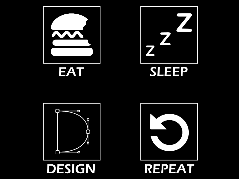 Eat Sleep Icon