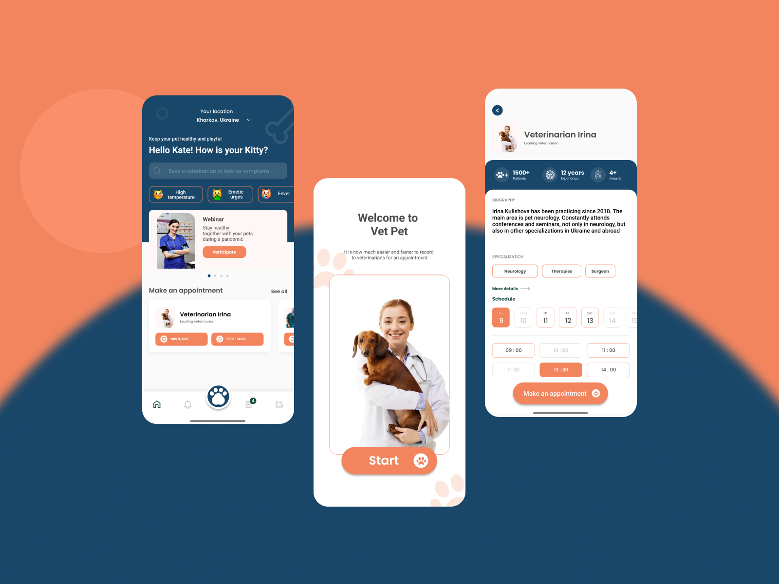 Vet Pet App by Kyrylo Liakhovets on Dribbble
