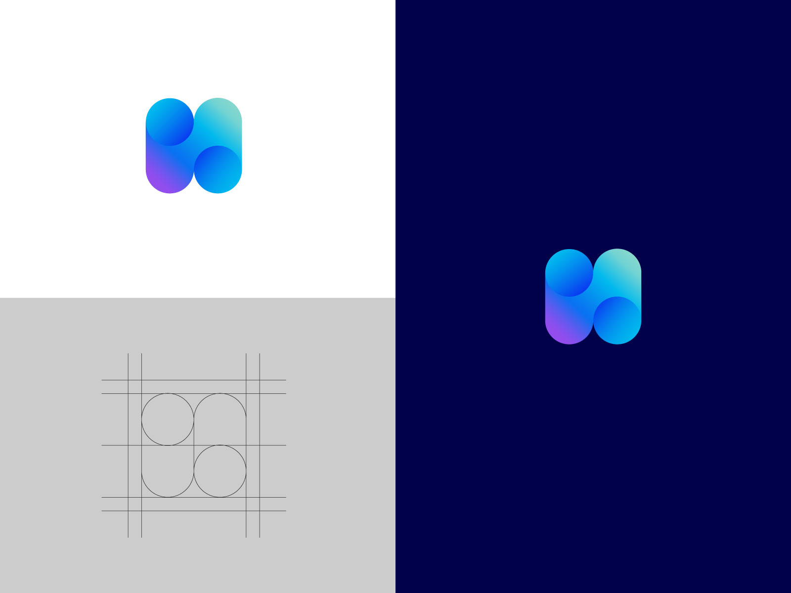 H Letter Mark Logo Design by VEZA on Dribbble