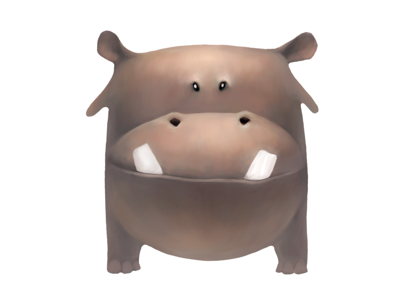 Hippo • Square Animals World by denfo on Dribbble