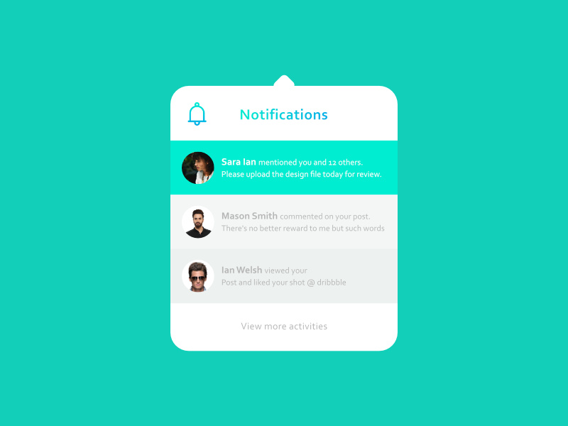 Round Notification Dropdown #07 by Sathyanarayanan on Dribbble Round Notification Dropdown #07 by Sathyanarayanan on Dribbble