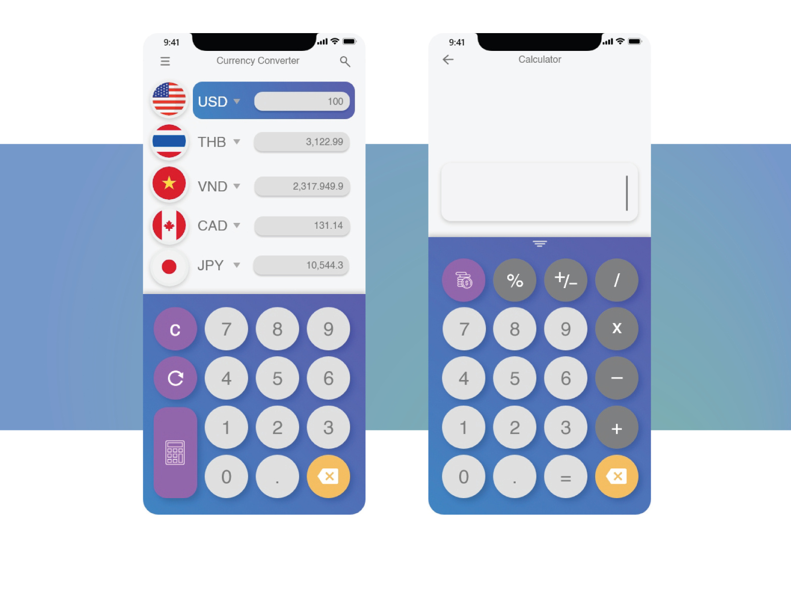 Daily UI 004 - Calculator by Joe Quach on Dribbble