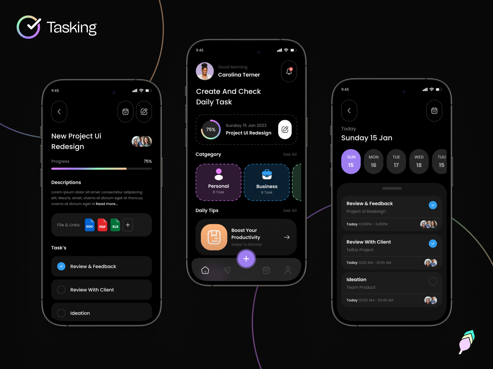 Task Manager Mobile App UI/UX by Jenish Vaghasiya on Dribbble