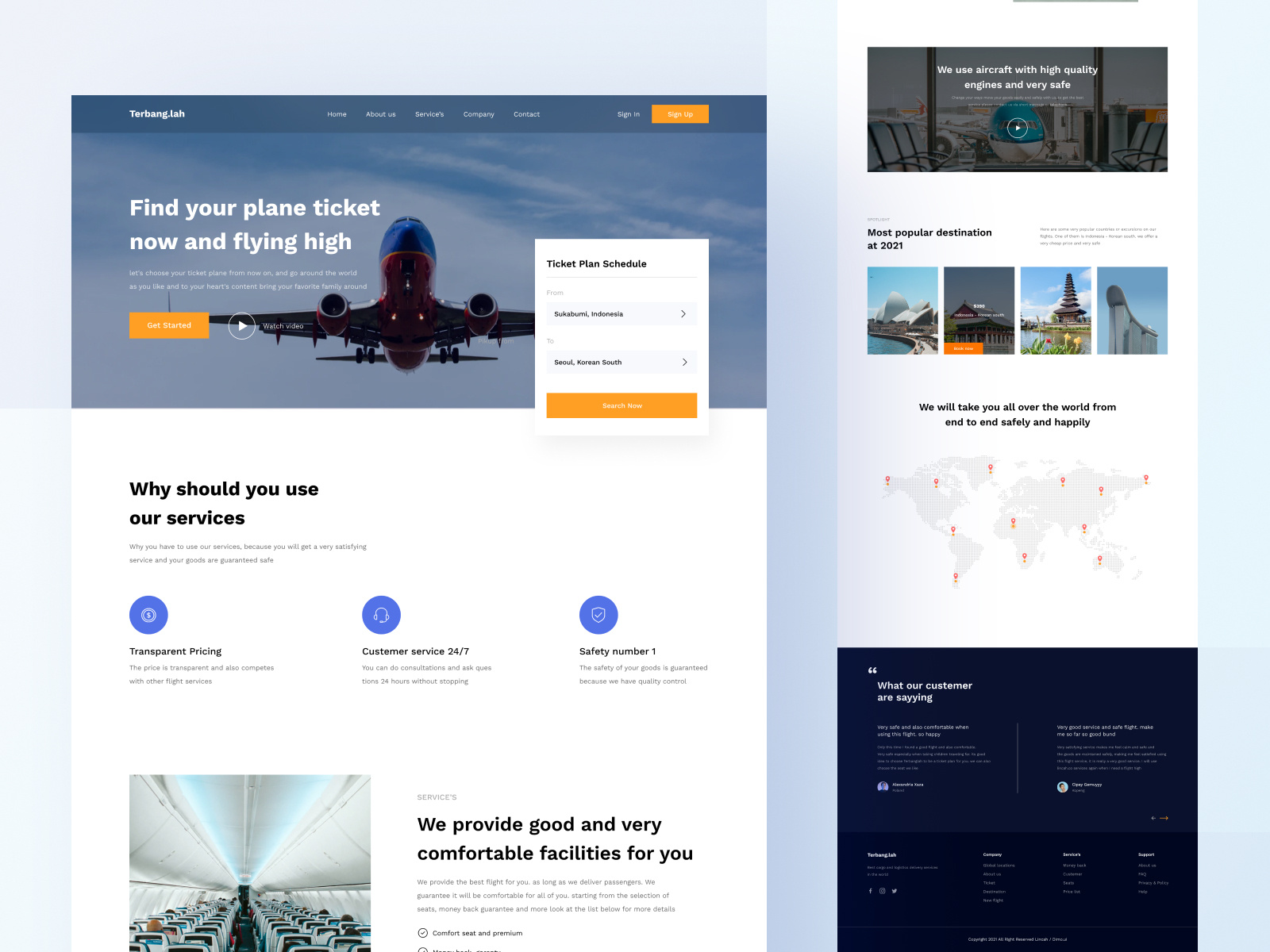 Flight Booking Landing Page UI by Dimo.ui on Dribbble