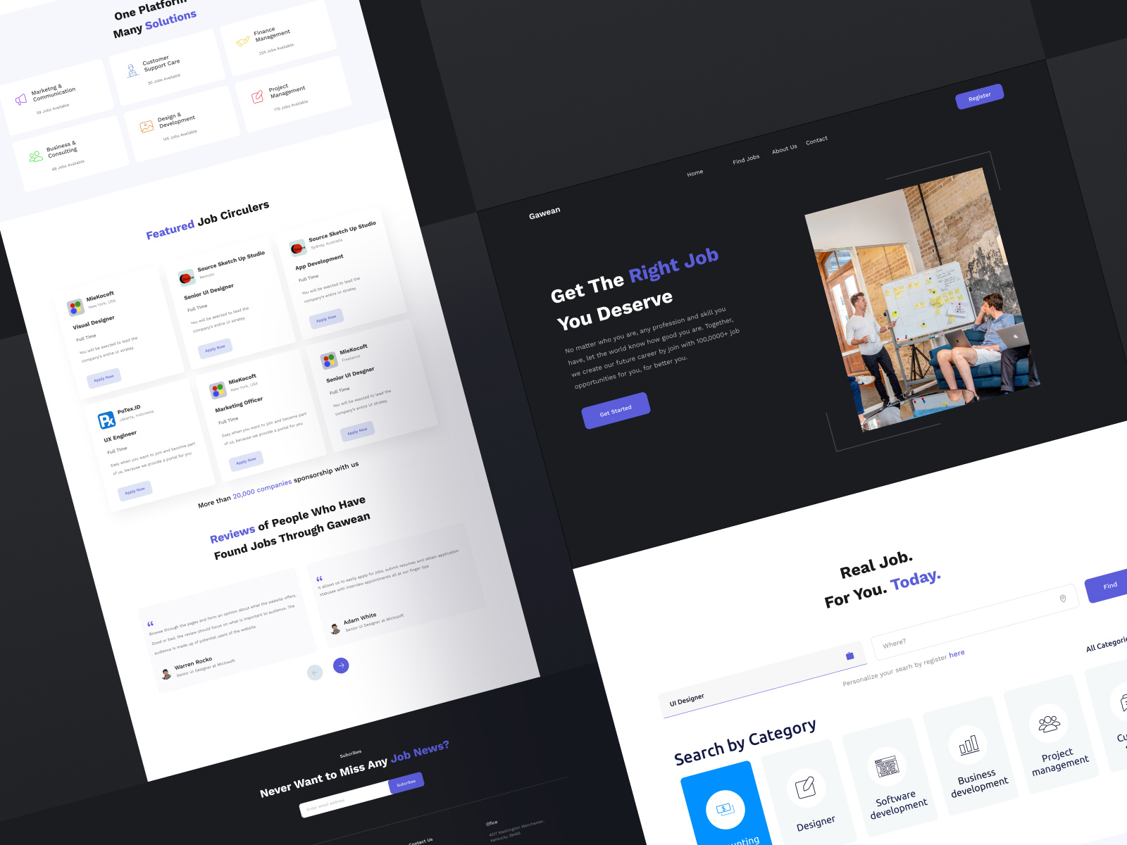 Job Vacancy Landing Page UI by Dimo.ui on Dribbble