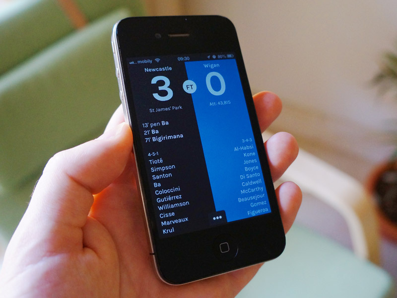 Scores web app by Dan Rowden on Dribbble