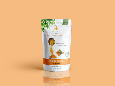 Turmeric Powder Pouch Label Design by Label Expert on Dribbble