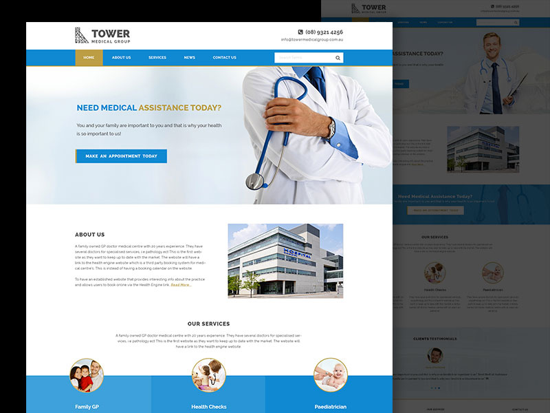 Health/Medical Web Design by Jenn Pereira on Dribbble