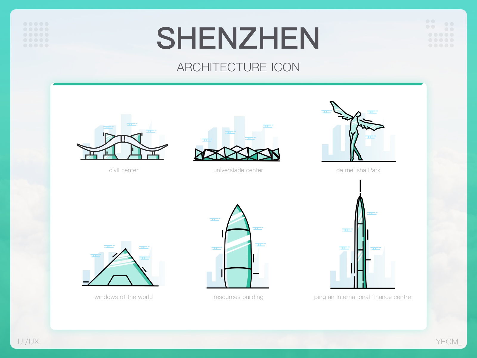 Architectural icon design by Y_eomm on Dribbble